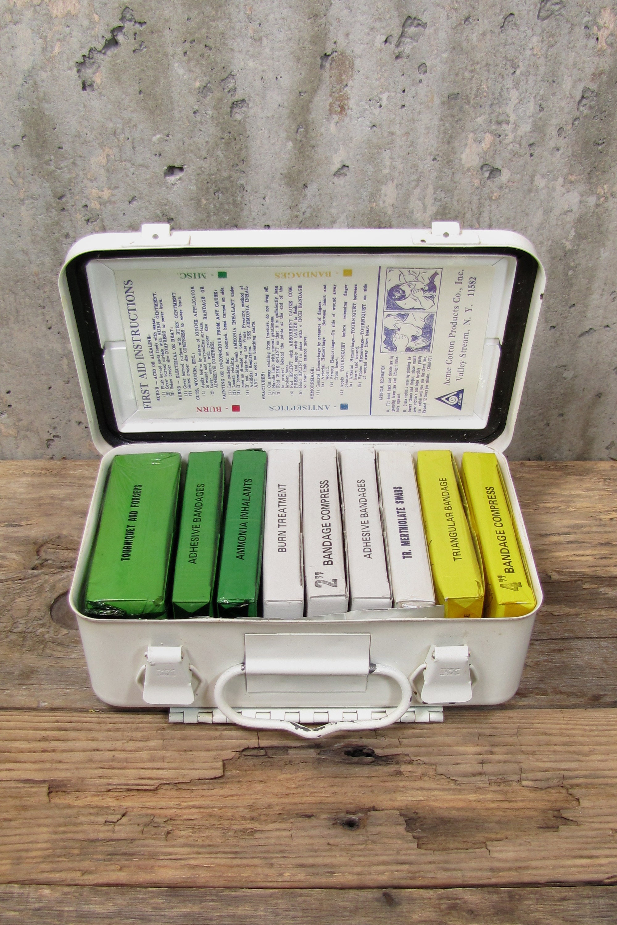 Vintage Unit First Aid Kit Contents Included No. 10 ACME | Etsy