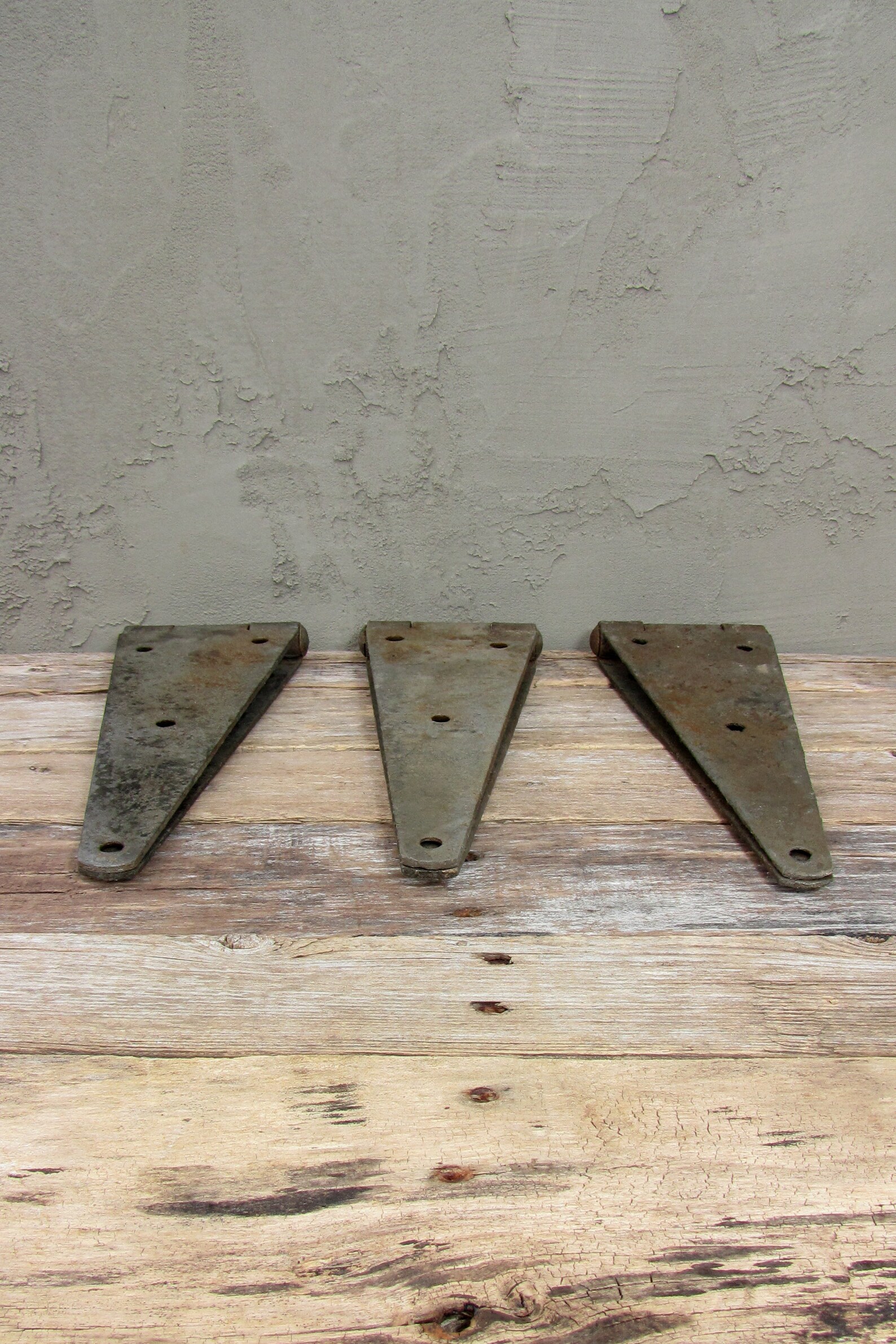 Vintage Large Set of 3 Industrial Rustic Metal Barn Door Strap | Etsy