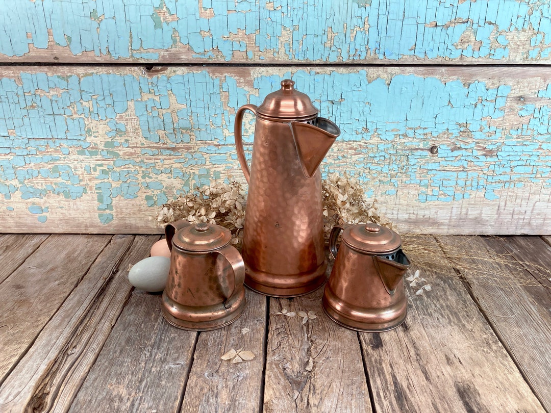 Vintage Arts and Crafts Style Tea/coffee Set by Gregorian Copper ...