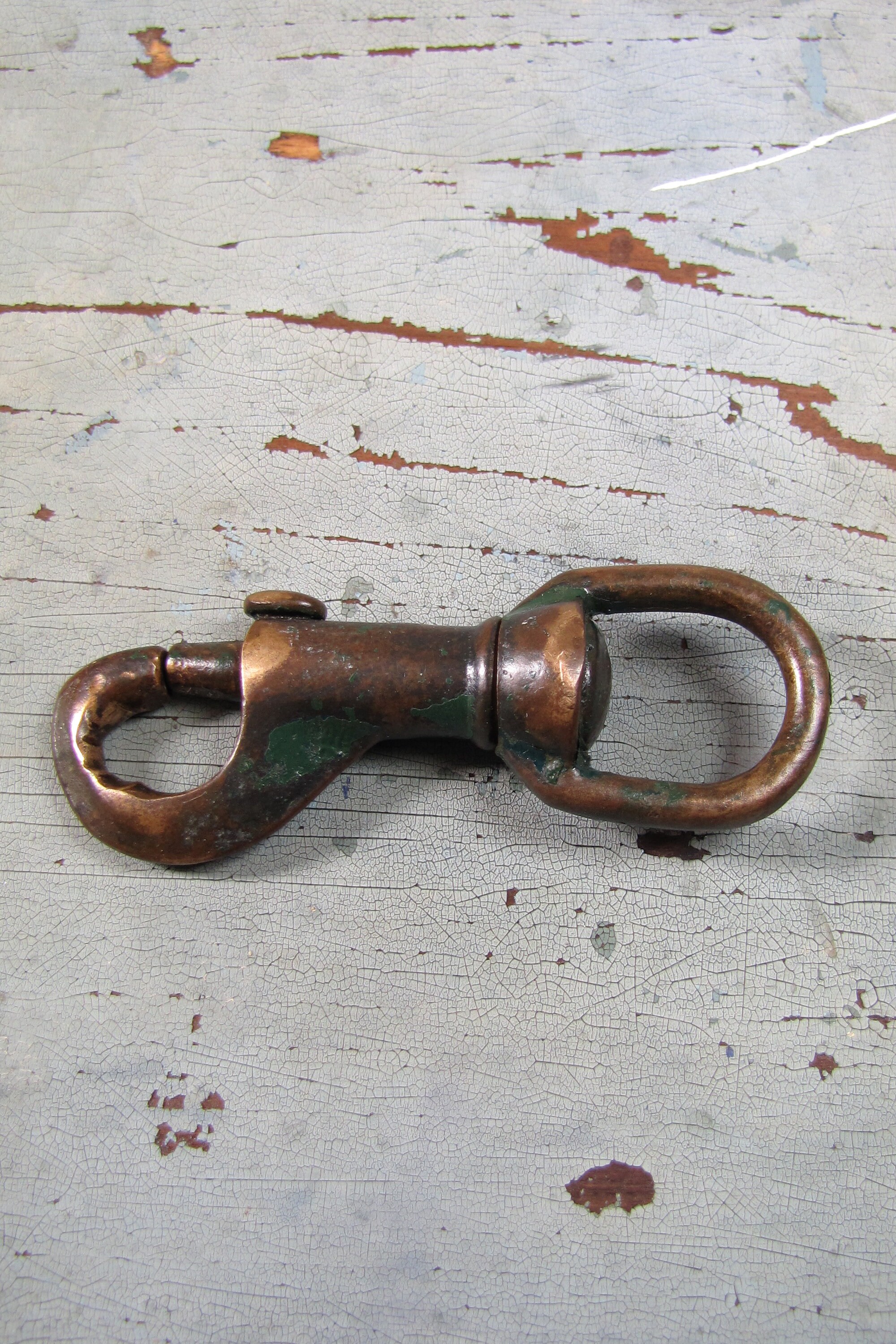 Vintage Brass Spring Loaded Clip With Swivel Ring Nautical Metal Hook ...