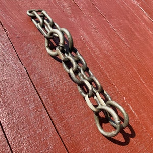 Vintage Iron Chain With Loops Heavy Duty Farm Tool Hardware - Etsy