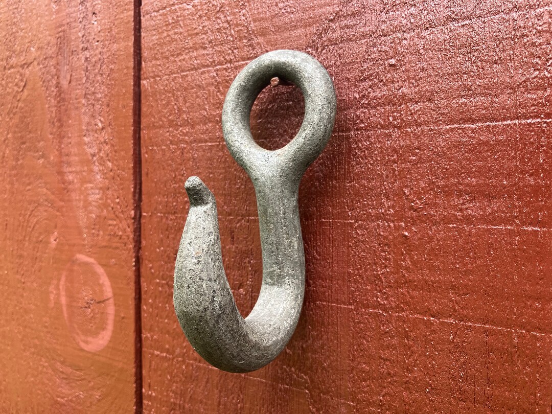 Antique Iron Hook With Large Loop - Etsy