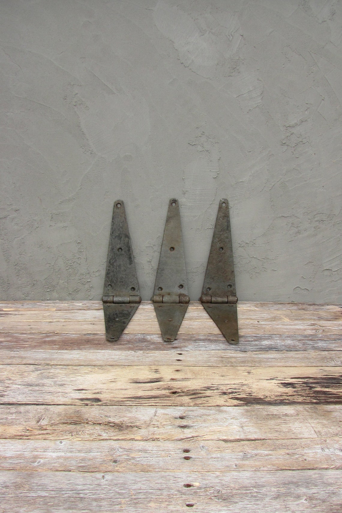 Vintage Large Set of 3 Industrial Rustic Metal Barn Door Strap | Etsy