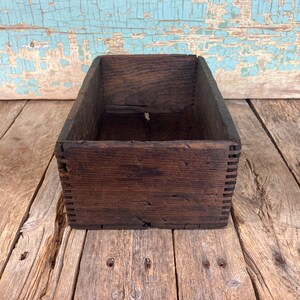 Vintage Wood Crate Stamped A Toe Calks Small Finger Jointed Wooden ...