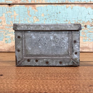 Vintage Handmade Toolbox Galvanized Steel Tinknocker Utility Chest ...