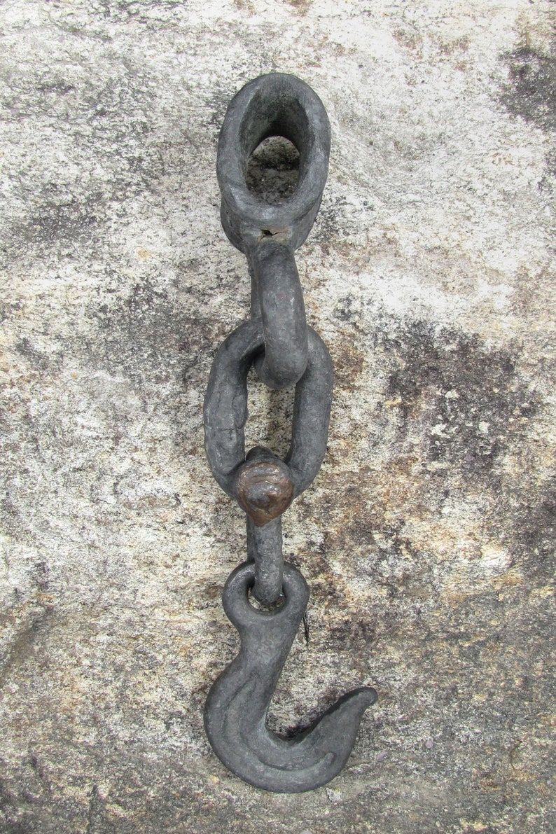 Vintage Iron Hook With Rope Thimble Farm Tool With Homemade - Etsy