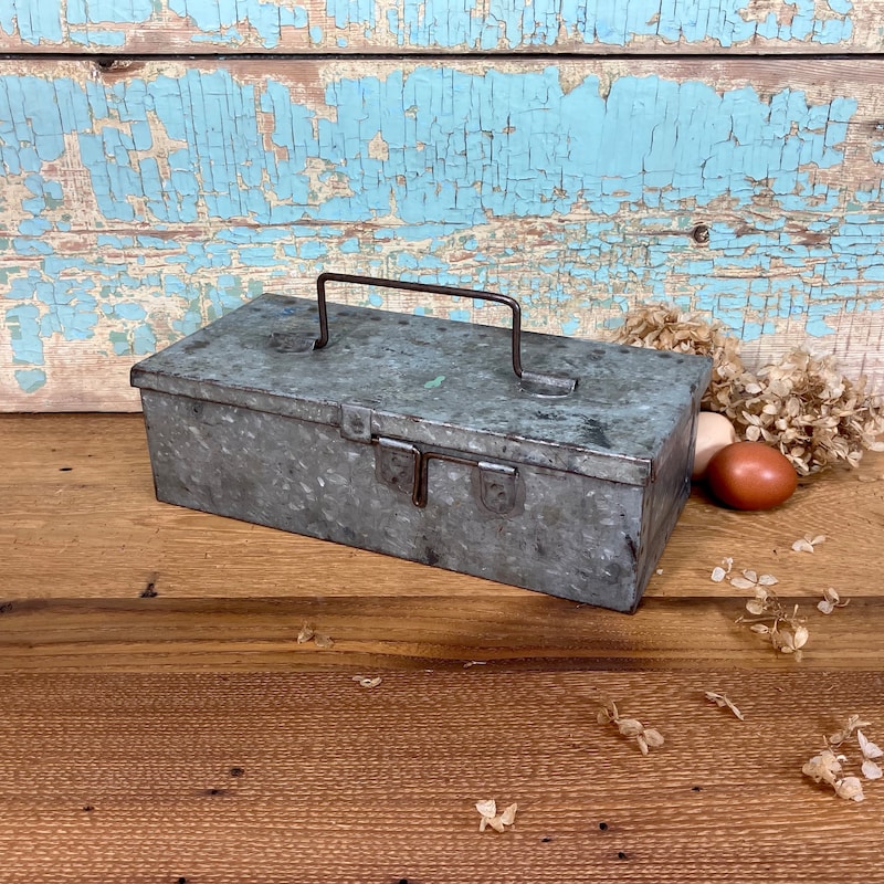 Galvanized Tool Box - Etsy