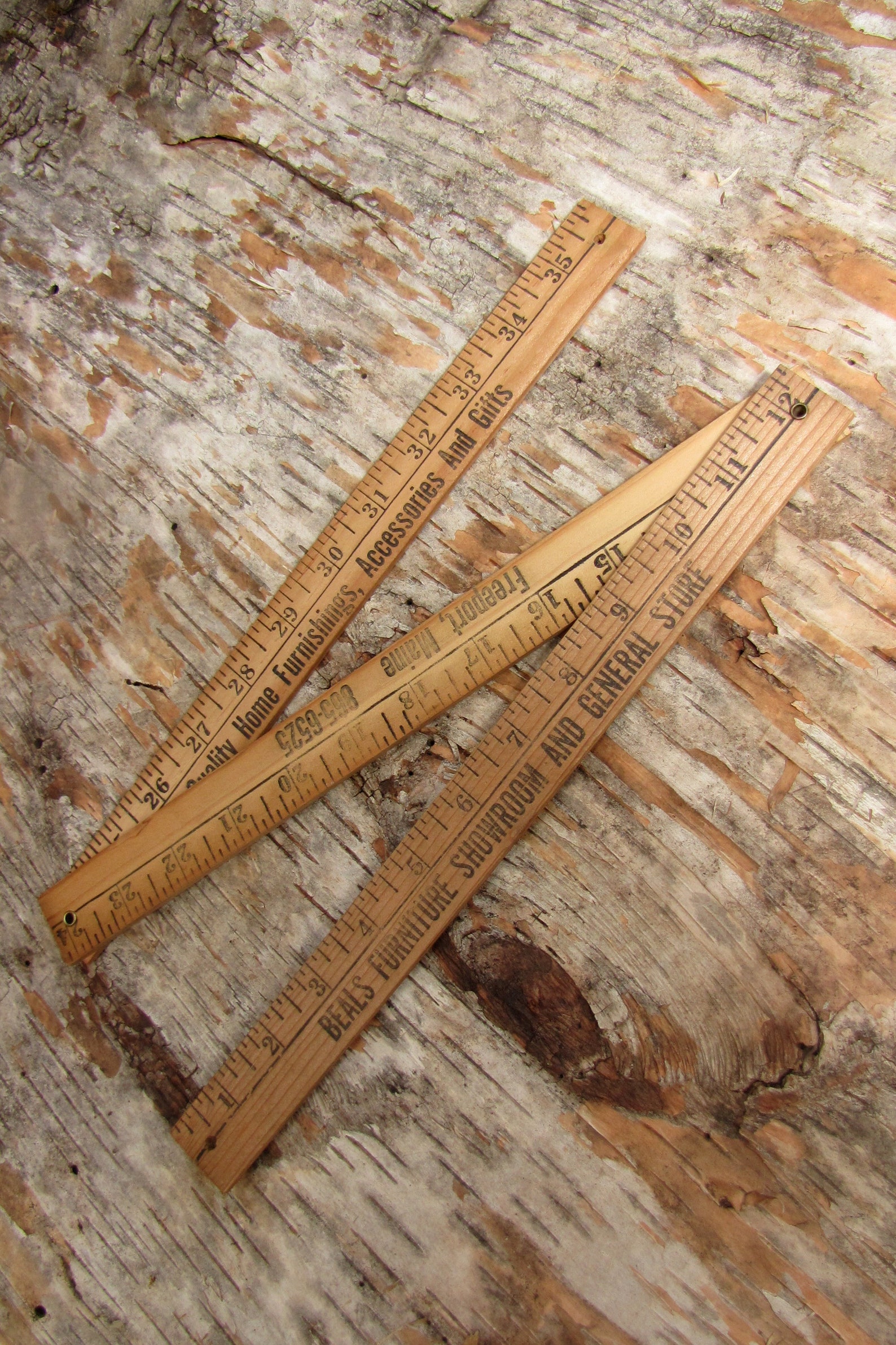 Vintage Wooden Folding Yardstick Beals Furniture Showroom and General ...