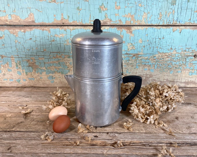 Vintage Percolator Large Metal and Bakelite Drip O Lator Coffee Pot ...