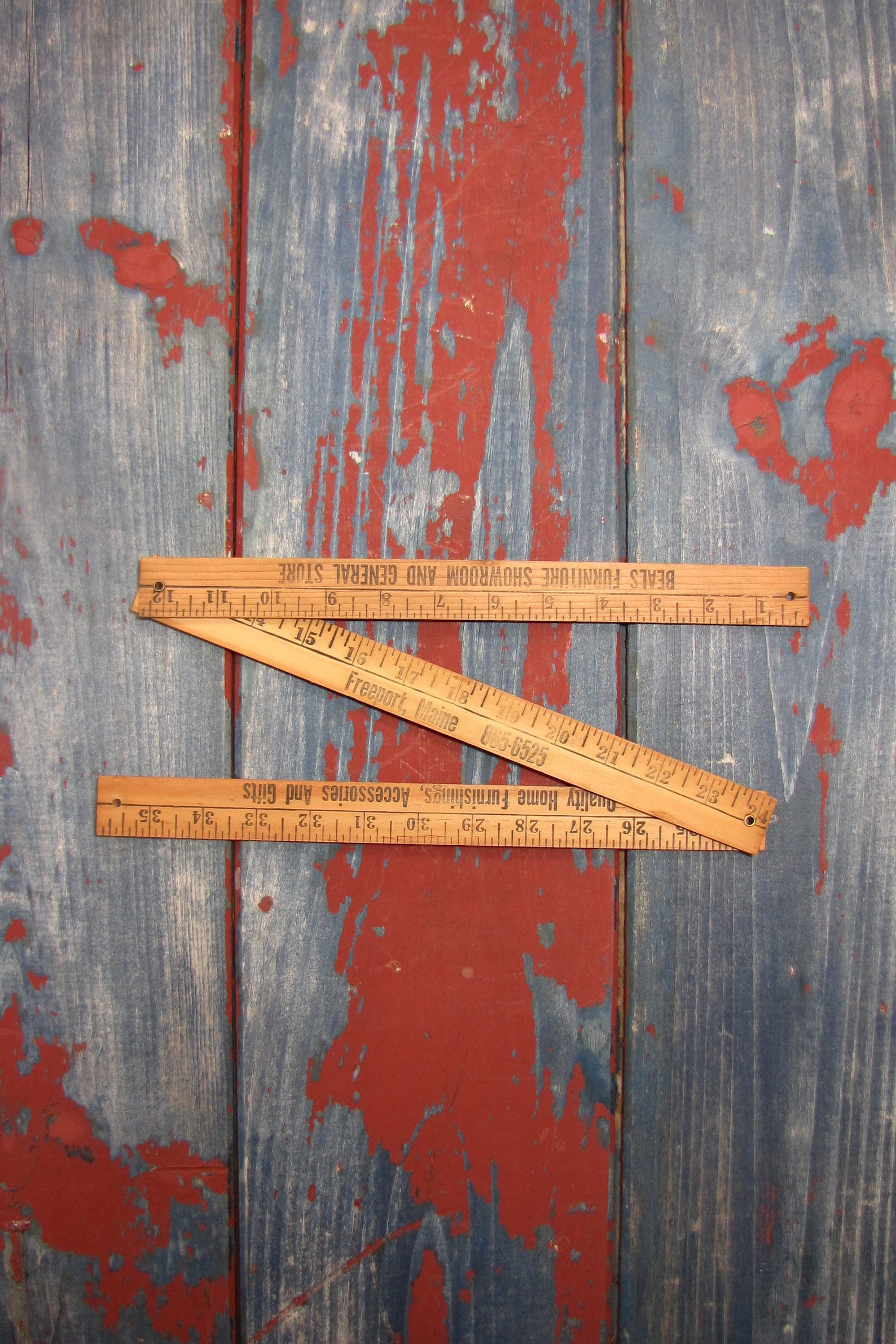 Vintage Wooden Folding Yardstick Beals Furniture Showroom and - Etsy