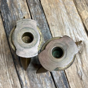 Vintage Pair of Cast Brass Swivel Mount Oar Locks Set of 2 Oarlocks ...