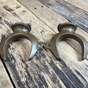 Vintage Pair of Cast Brass Swivel Mount Oar Locks Set of 2 Oarlocks ...
