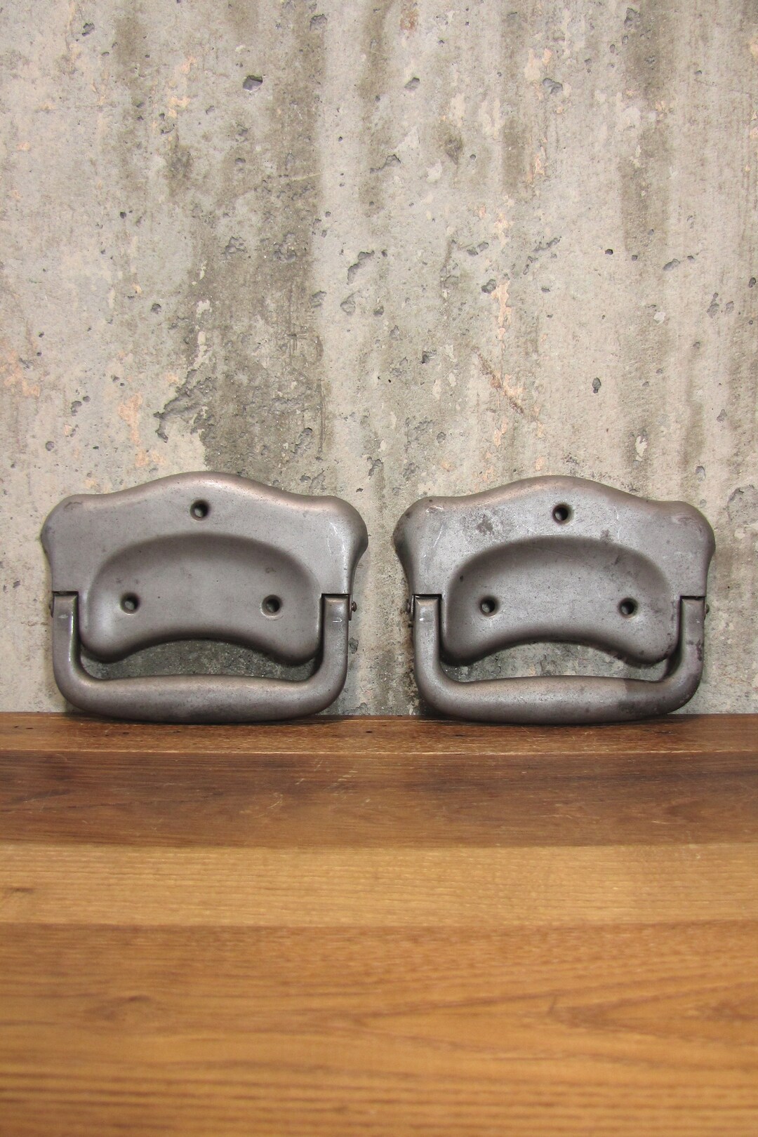 Vintage Steel Pair of Large Chest Handles 2 Industrial Pulls Hardware ...