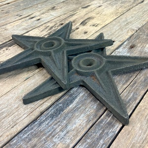 Vintage Pair of Iron Masonry Stars Antique Set of 2 Rustic Farm Decor ...