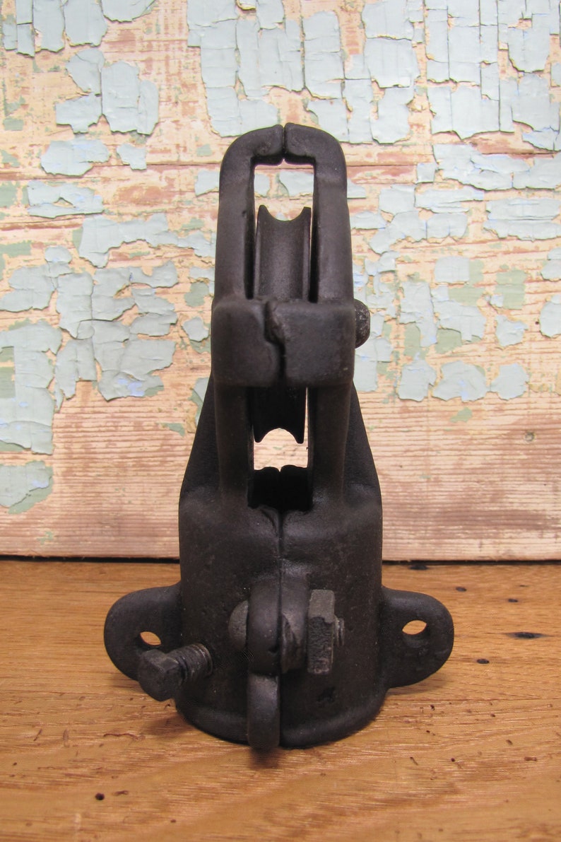 Vintage Flag Pole Pulley: Cast Iron Industrial Hardware - Etsy