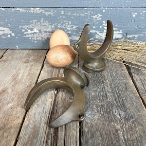 Vintage Pair of Cast Brass Swivel Mount Oar Locks Set of 2 Oarlocks ...
