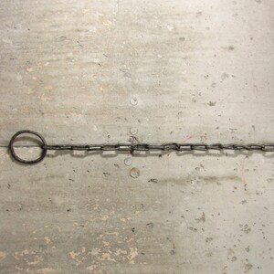 Vintage 35 Iron Chain With Loop Industrial Metal Ring on Links - Etsy