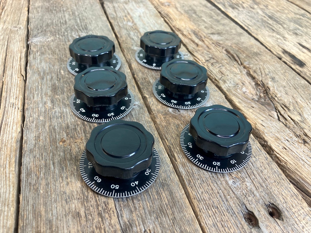 Vintage Set of 6 Fluted Bakelite Knobs NOS New Old Stock Mid Century Radio Guitar Receiver Pedal ...