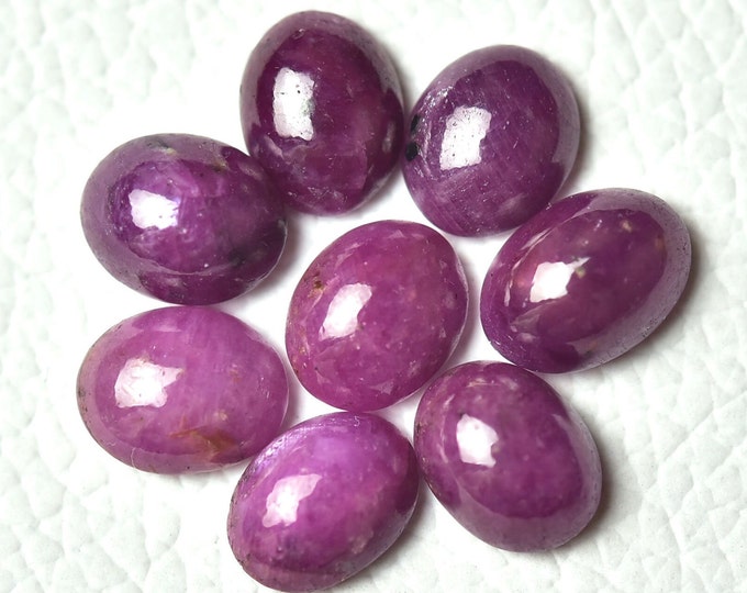 10 Pieces Natural Ruby Cabochons Lot 3.8mm 4mm Round Shape Cab 100% ...