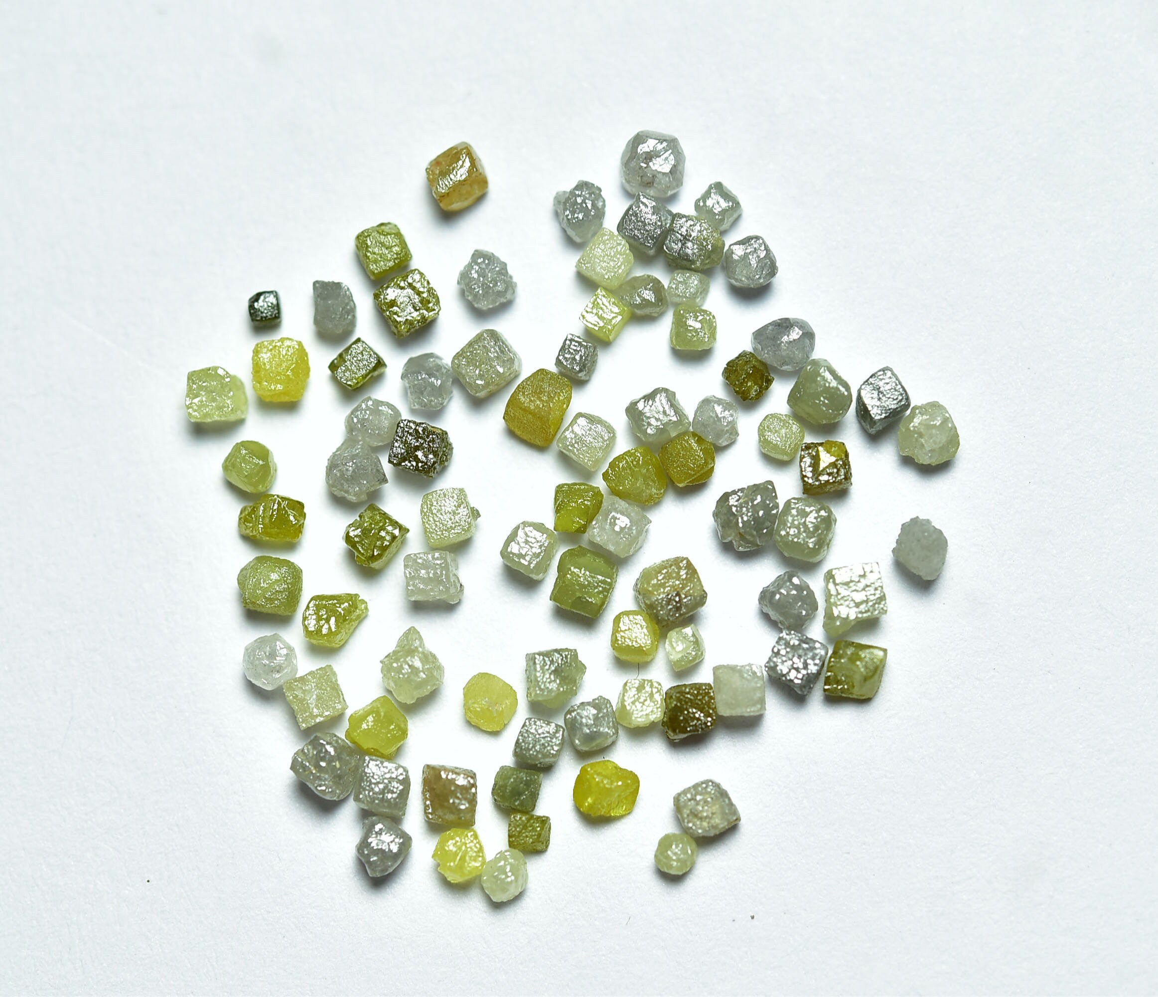 12 Pieces Rough Diamond Box Cube 1.2mm-2mm 1 Carat Natural Multi Color ...