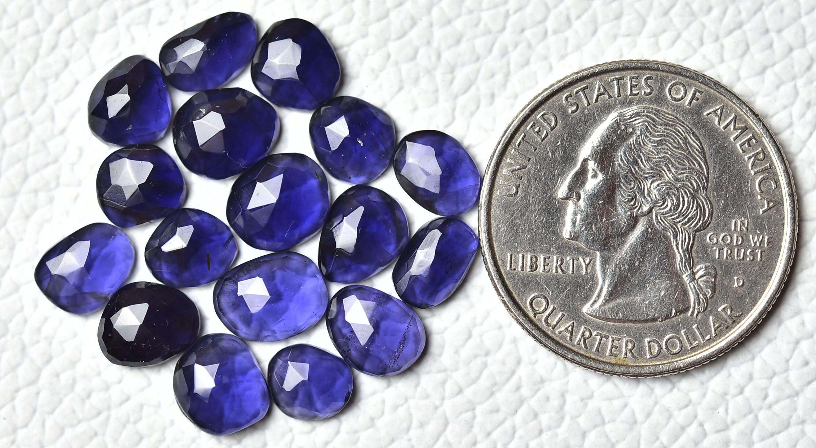 3 Pieces Natural Iolite Rose Cut Gemstones Lot 8x10.5mm - 9x11.5mm Odd ...