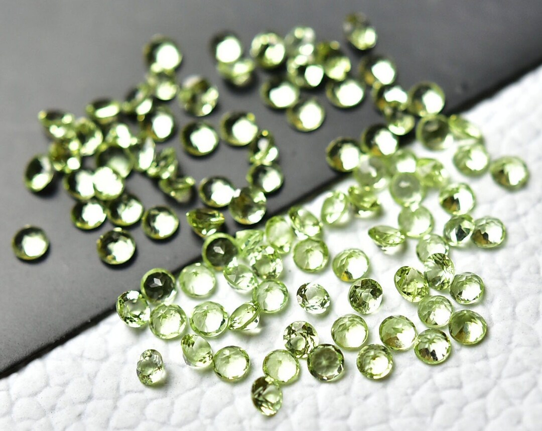 10 Pieces Natural Peridot Faceted Loose Gemstone Lot 2mm-2.2mm 3mm ...