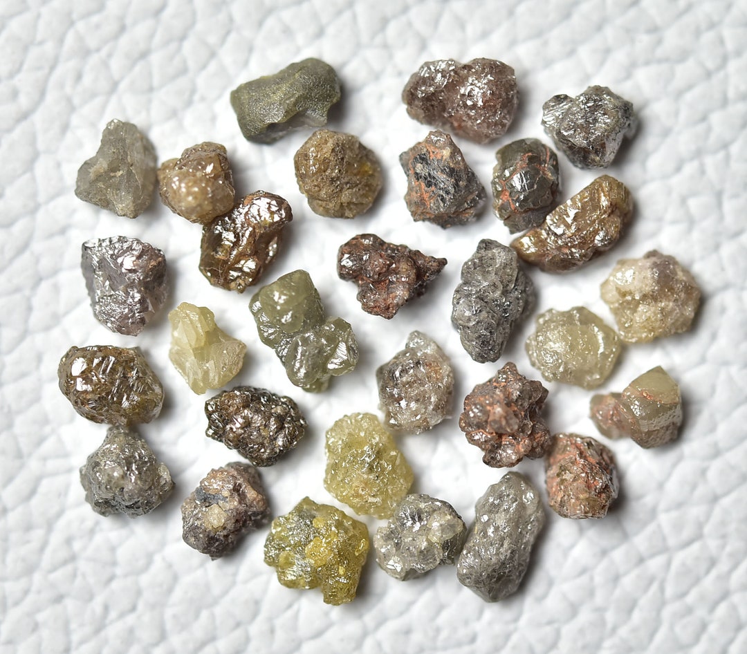 3 Carats Raw Diamond 4mm-5mm Gray Brown Loose Natural Diamonds Uncut ...