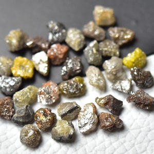 3 Carats Raw Diamond 4mm-5mm Gray Brown Loose Natural Diamonds Uncut ...