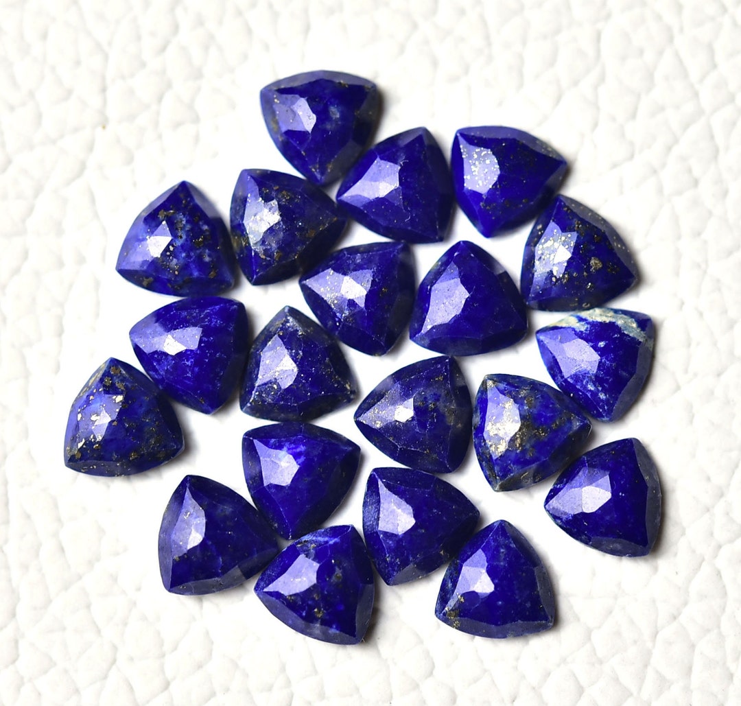 5 Pieces Lapis Lazuli Faceted Loose Gemstones Lot 4mm 5mmm 6mm 7mm ...