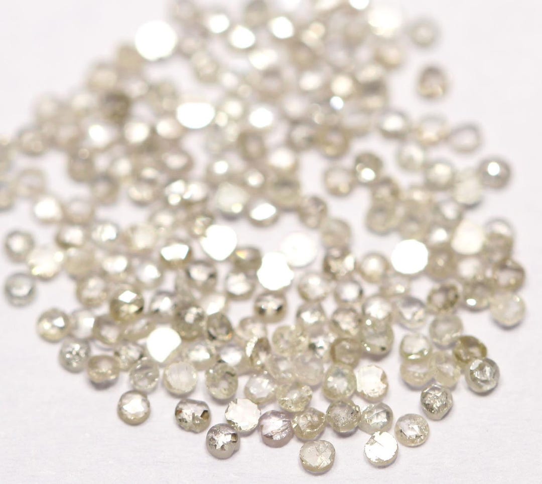 10 Pieces Natural Diamond Rose Cut Round 1.1mm to 1.20mm Round Shape ...
