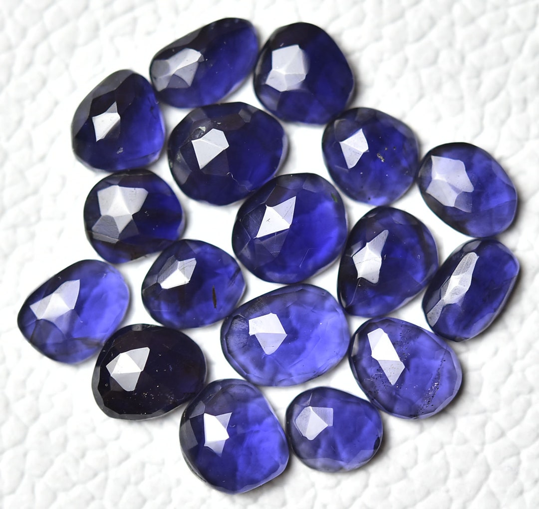 3 Pieces Natural Iolite Rose Cut Gemstones Lot 8x10.5mm - 9x11.5mm Odd ...