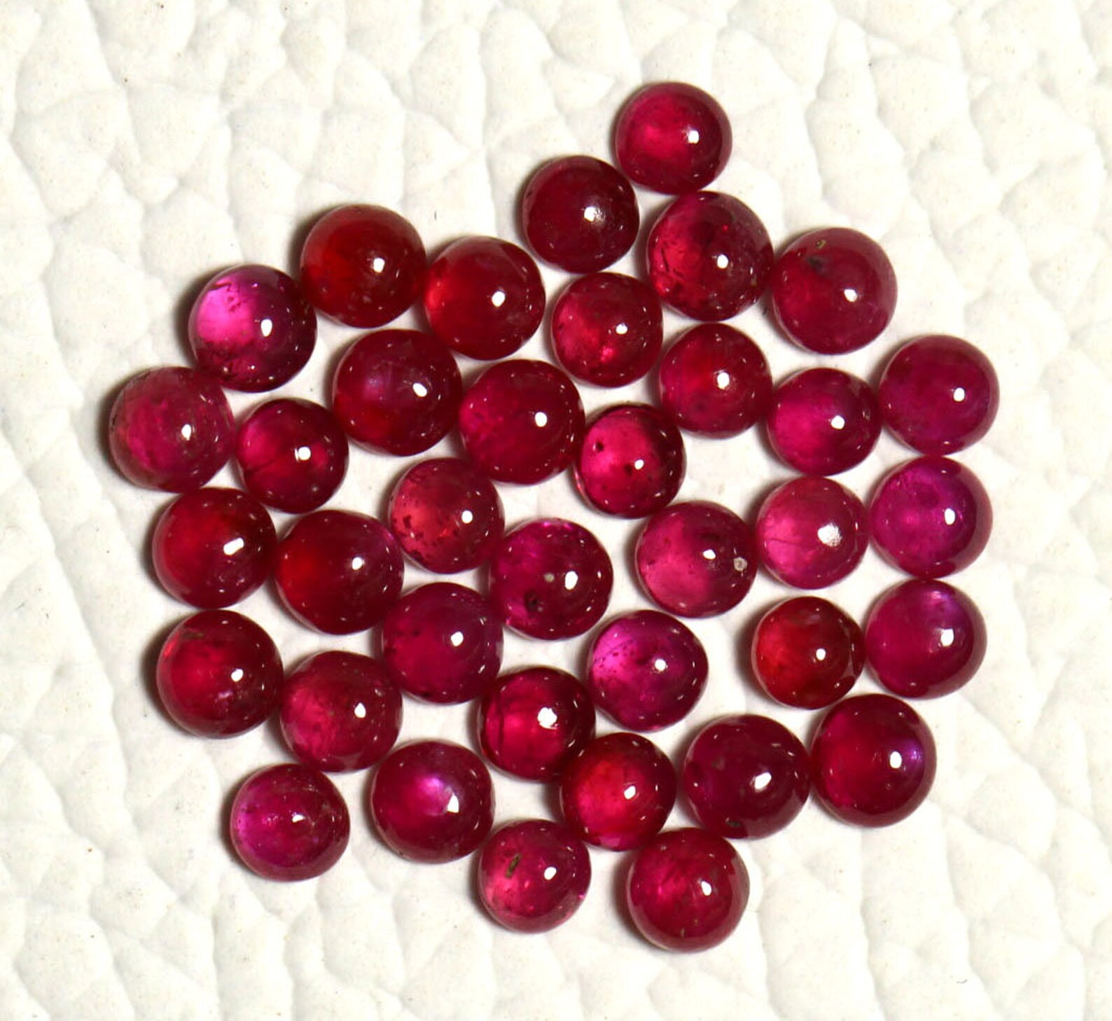 10 Pieces Natural Ruby Cabochons Gemstone Lot 2.2mm to 2.5mm Round ...