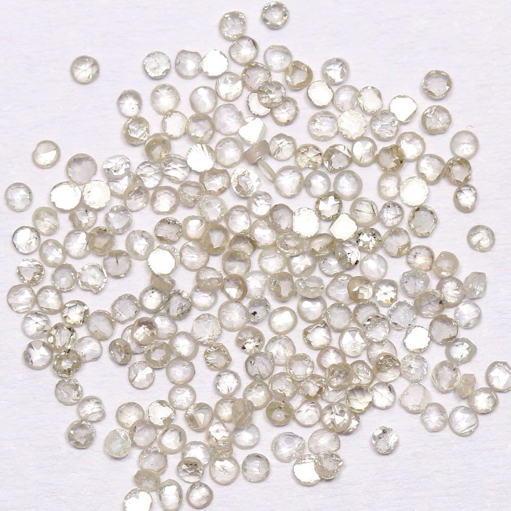 10 Pieces Natural Diamond Rose Cut Round 1mm to 1.1mm Round - Etsy