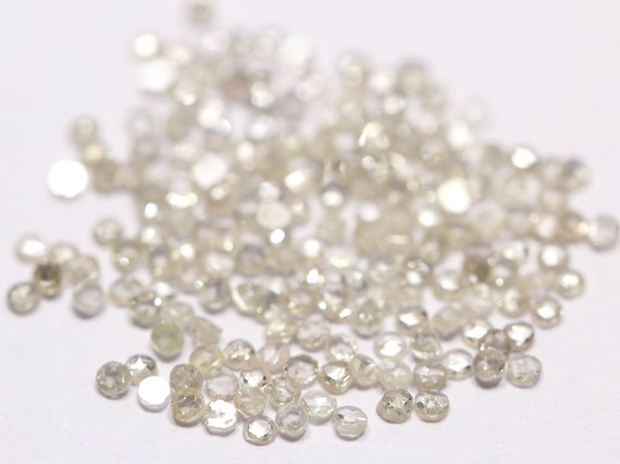 10 Pieces Natural Diamond Rose Cut Round 1.2mm to 1.3mm Round | Etsy