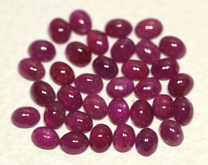 10 Pieces Natural Ruby Cabochons Gemstone Lot 2.2mm to 2.5mm Round ...