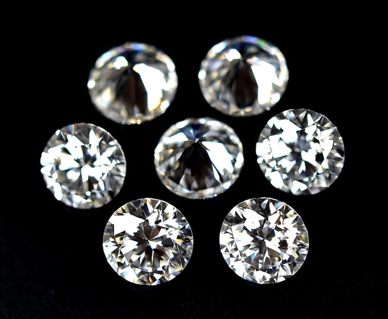 Genuine Moissanite VVS1 Color D White Gemstones Lot 5mm 6mm 7mm 8mm 9mm ...