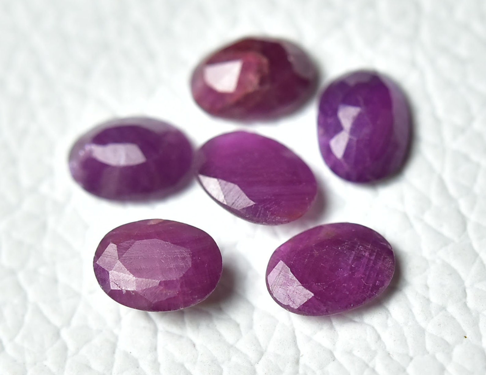 6 Pieces Ruby Faceted Loose Gemstone Lot Oval Shape 5.2x7mm to - Etsy