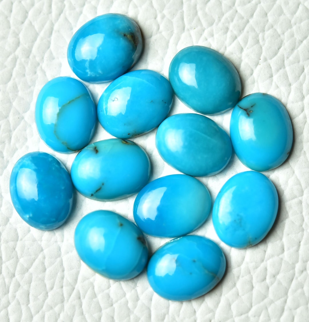 3 Pieces Natural Sleeping Beauty Turquoise Cabochons Lot 7x9mm Oval ...