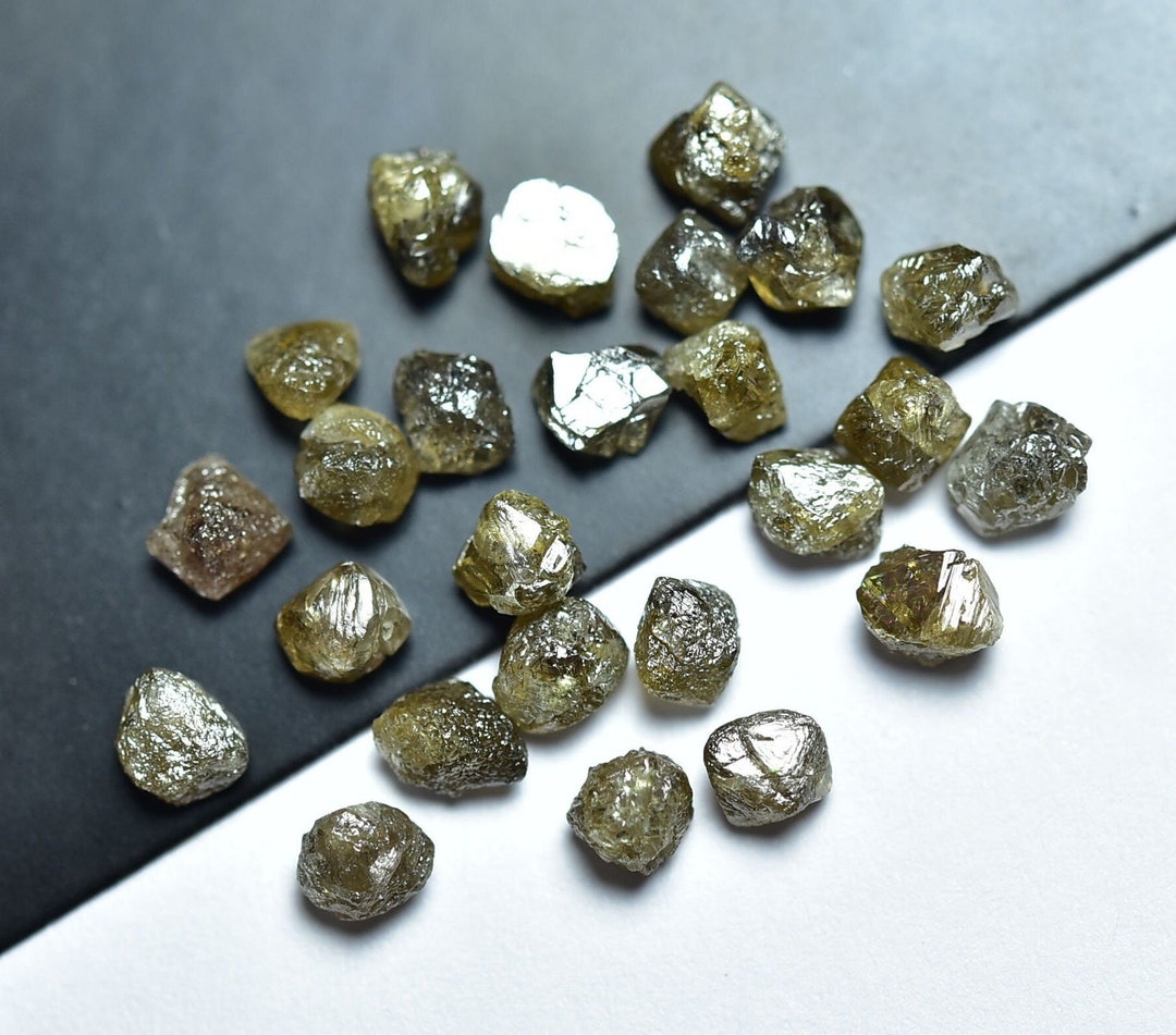 5 Pieces Brown Raw Diamond 3mm -4mm Natural Dark Brown Rough Loose ...