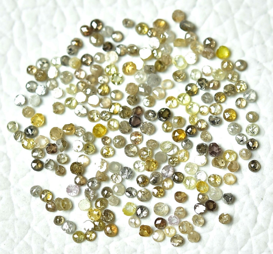 Half Carat Natural Chakri Polki Diamonds 0.90mm 1.3mm Round Shape Rare ...