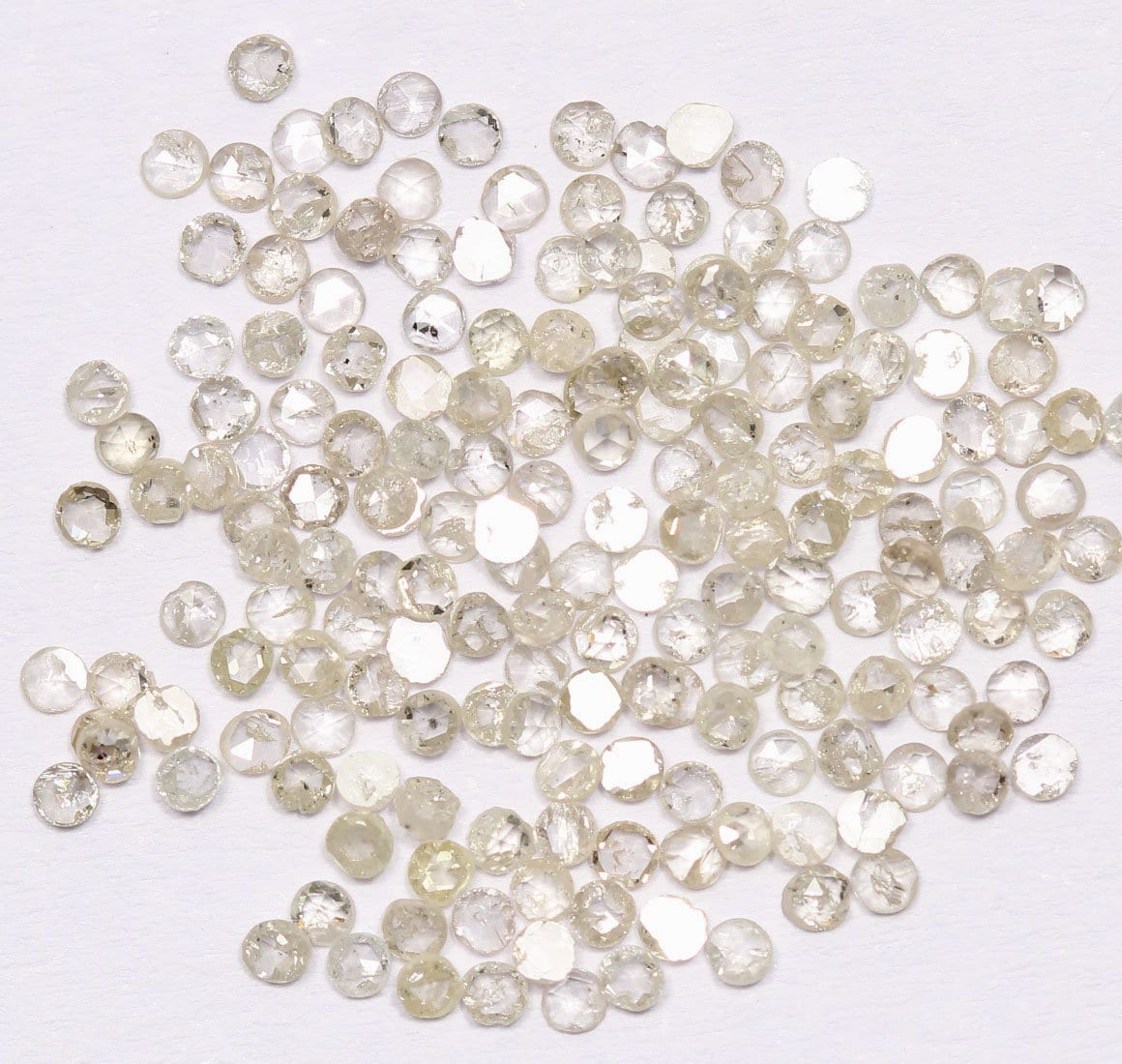 10 Pieces Natural Diamond Rose Cut Round 1.3mm to 1.4mm Round | Etsy