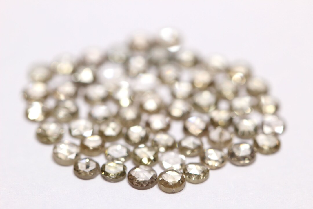 3 Pieces Natural Diamond Rose Cut Round 2.6mm to 2.9mm Round Shape Rare ...