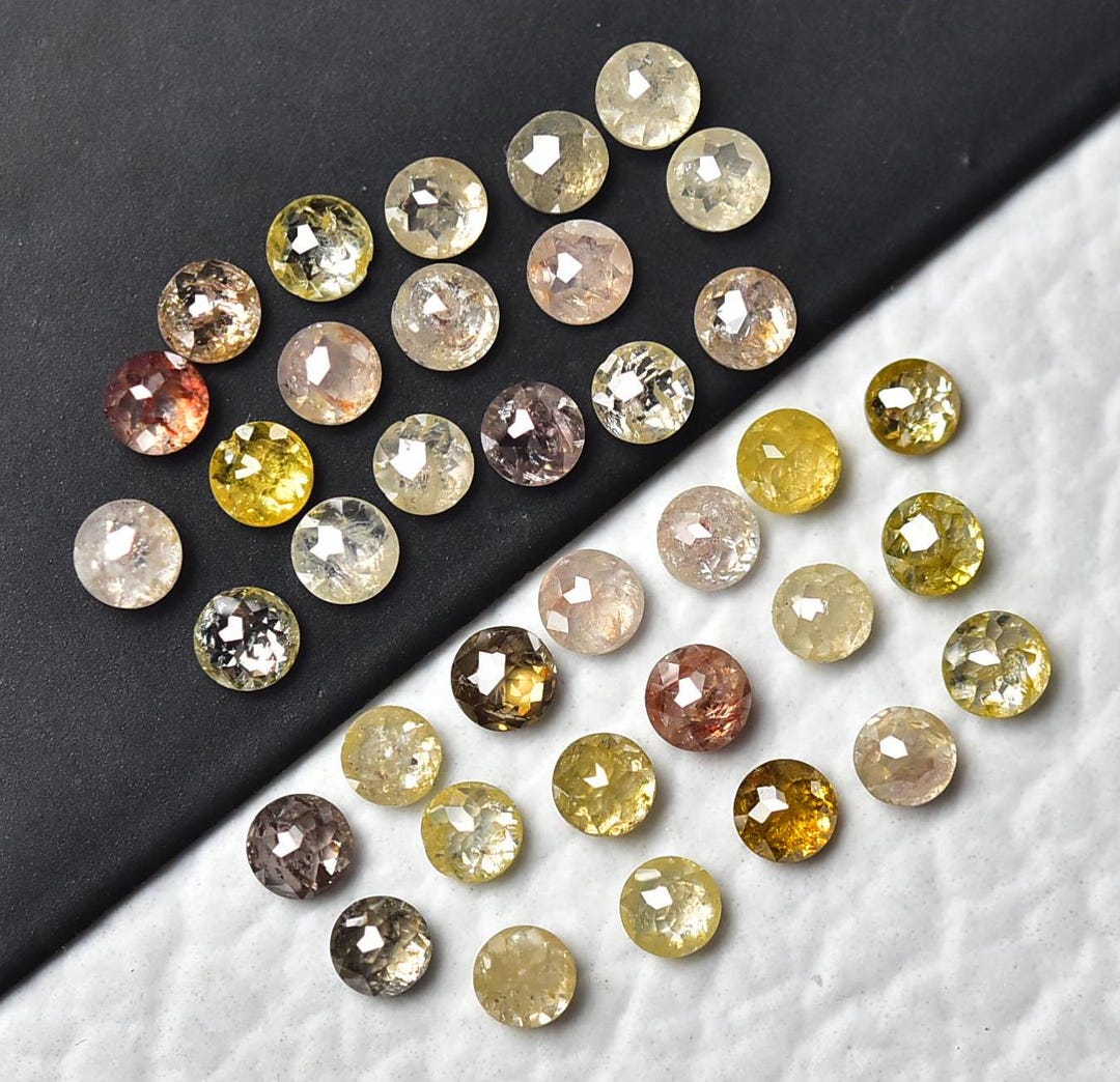 5 Pieces Diamonds Calibrated Multi Color Rose Cut Natural Diamond 1.7mm ...