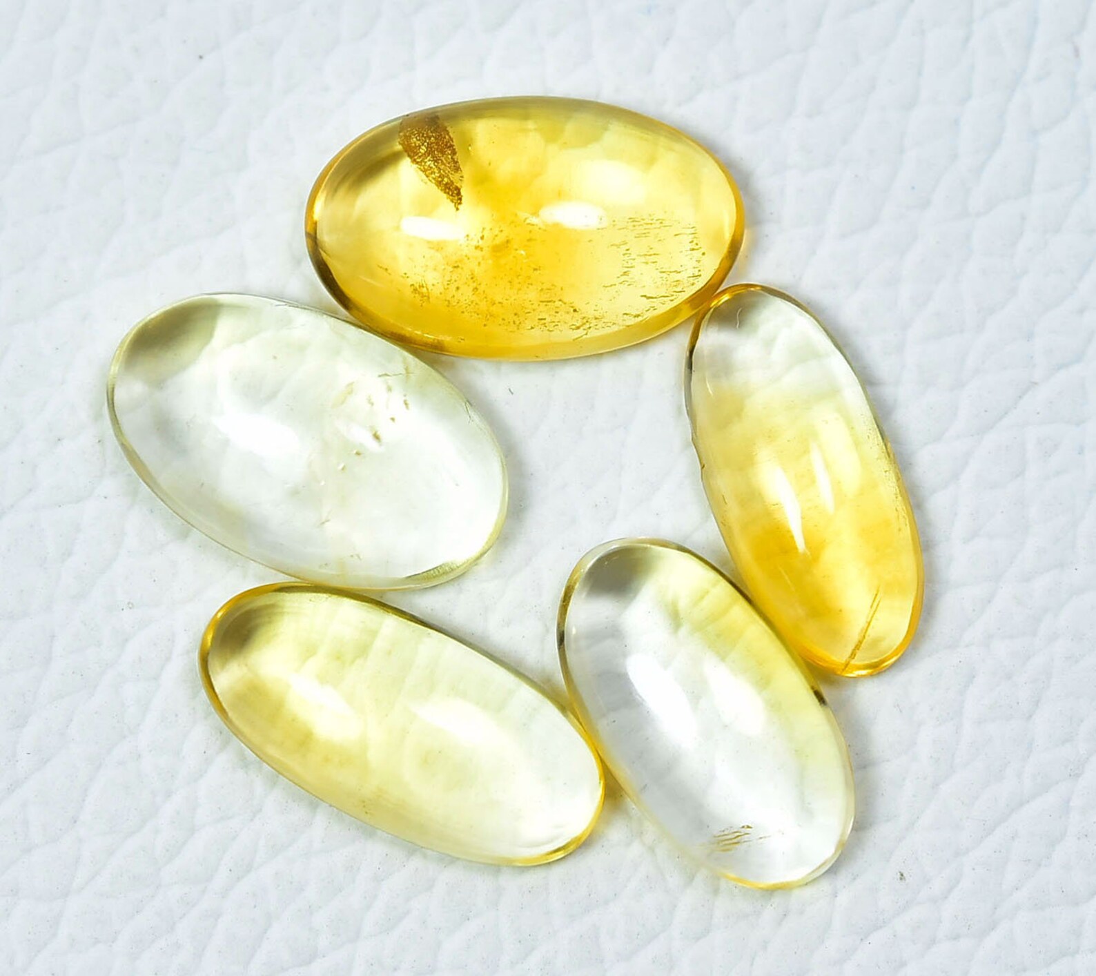 5 Pieces Natural Citrine Cabochons Lot 7x14mm to 9x15mm Oval | Etsy UK