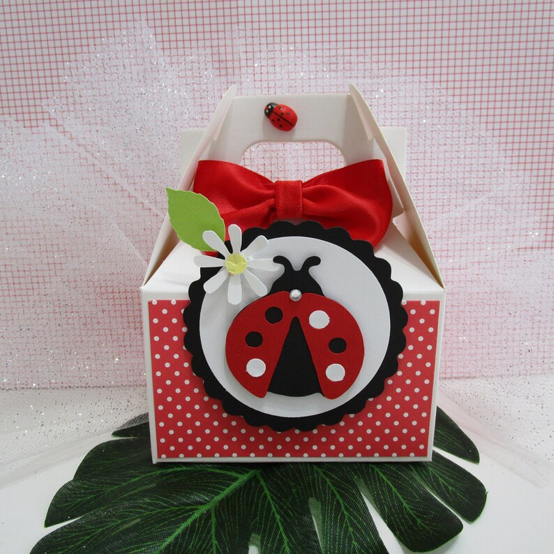 Ladybug Favor Boxes Pink Ladybug Favor Boxes Ladybug | Etsy