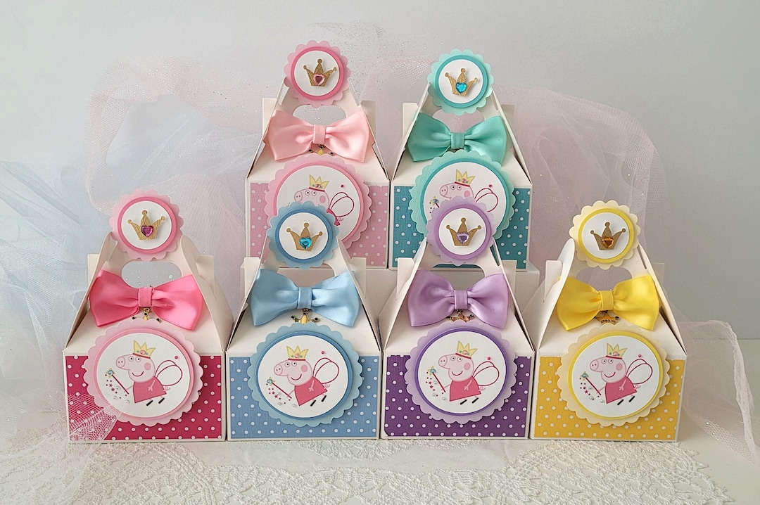 Peppa Pig Favor Boxes/ Peppa Pig Birthday Favors/ Peppa Pig Party ...