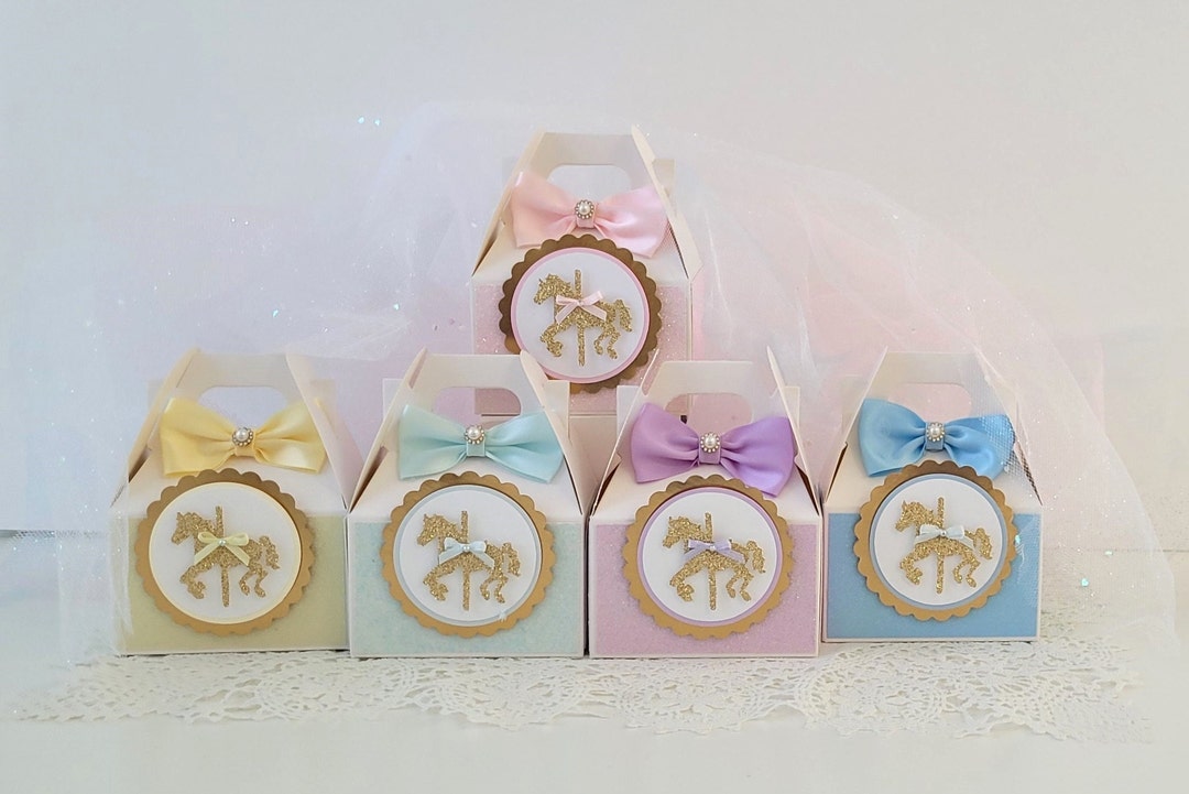Carousel Horse Favor Boxes/carousel Horse Party Favors/ Carousel Party ...