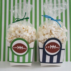 Football Popcorn Favor Boxes Football Favor Boxes Football - Etsy