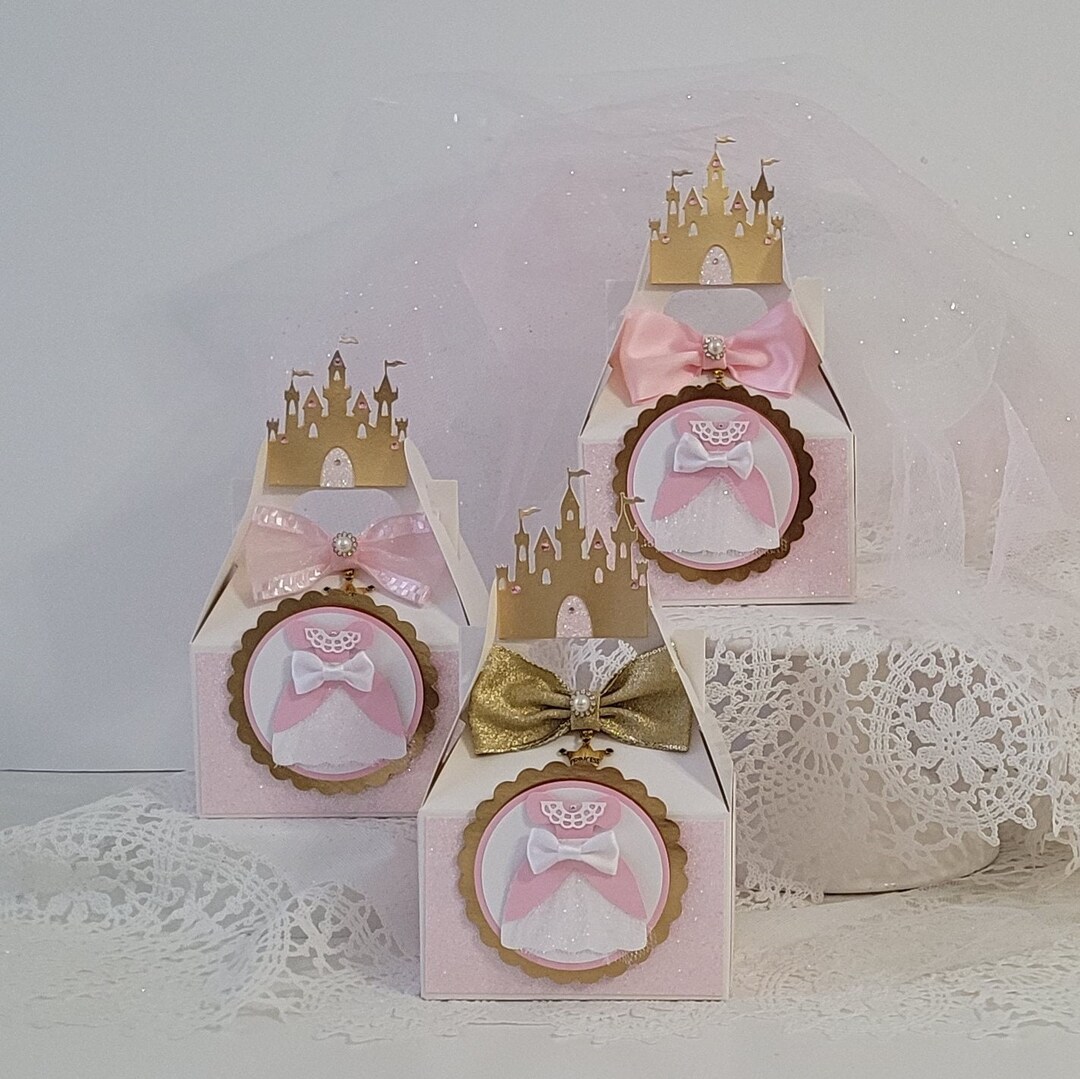 Princess Birthday Favor Boxes, Princess Party Favors, Pink Princess ...