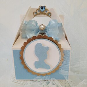 Cinderella Gold Tiara Favor Boxes/cinderella Silhouette Gold Favor ...